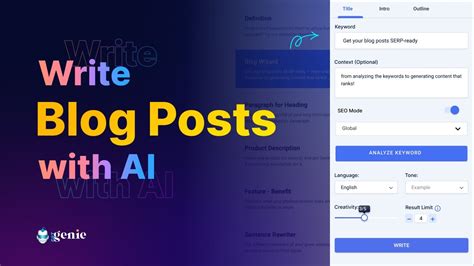 Blog Wizard Getgenie Ai Write Blog Posts Faster Than Ever With Ai Magic Youtube