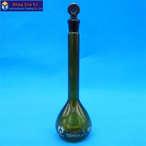 50 Ml 갈색 체적 플라스크 일정한 볼륨 병 플린트 유리 갈색 플라스크 체적 실험실 체적 플라스크flasks For Hot Drinksglass Madeglass