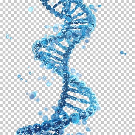 Premium Psd 3d Blue Dna Helix Sequence Element Isolated