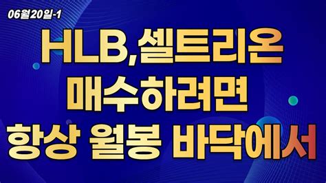 Hlb그룹 셀트리온hlb의 하락후 견고한 흐름 외국인들의 한달간 매수급등한 종목들의 차트공 Youtube