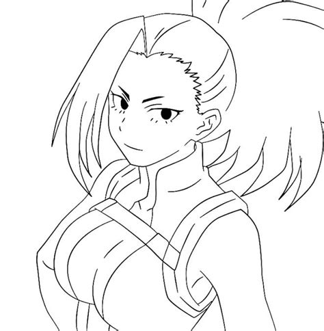 Coloriage La Belle Momo Yaoyorozu Du Manga Dessin Gratuit Imprimer