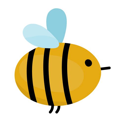 Vector Bumblebee Icon Cute Woodland Or Farm Insect Isolated On White