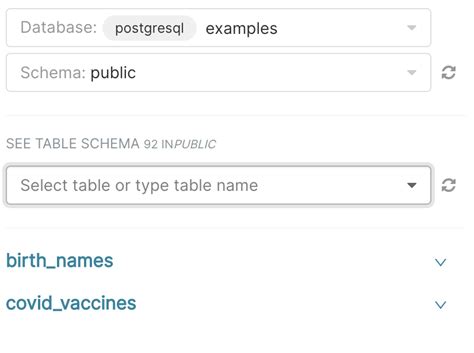 Sql Lab Selecting A Table On The Left Panel Doesnt Expand The Table Info By Default · Issue
