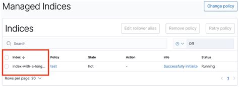 [bug] spacing on managed indices page · issue 95 · opendistro for