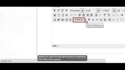 adding a mashup in the text editor blackboard learn youtube
