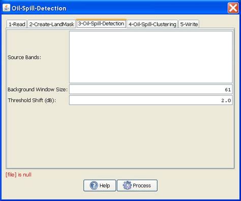 Figure 1 Oil Spill Detectionoperator Dialog Box