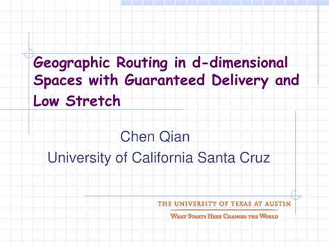 Ppt Geographic Routing In D Dimensional Spaces With Guaranteed