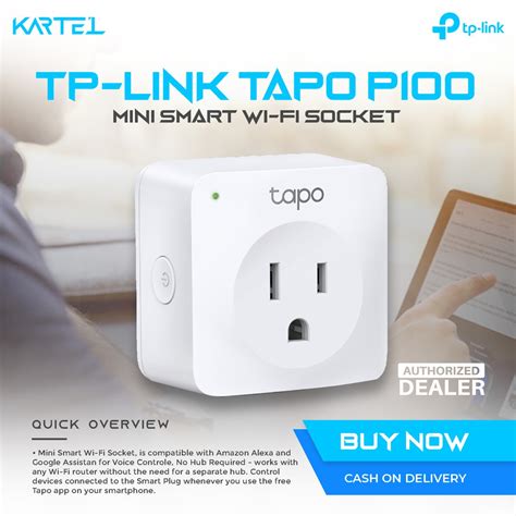 Tp Link Tapo P100 Smart Home Wi Fi Socket Plug Shopee Philippines