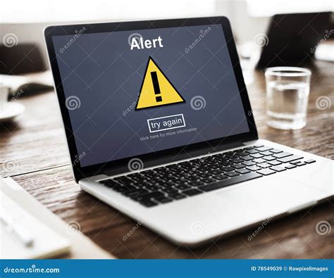 Alert Warning Notification Hack Signal Concept Stock Image Image Of