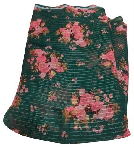 Printed Sequence Polyester Georgette Fabric At ₹ 85meter In Surat Id