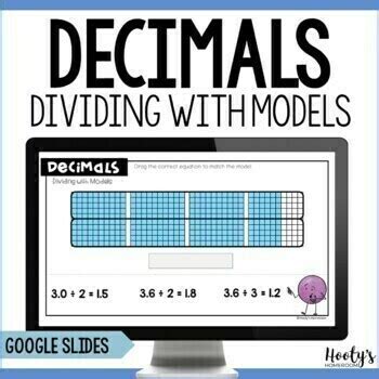 Divide Decimals By Whole Numbers Digital Dividing Decimals With Models