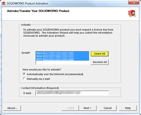 Modify SOLIDWORKS SolidNetWork License For New Serial Numbers