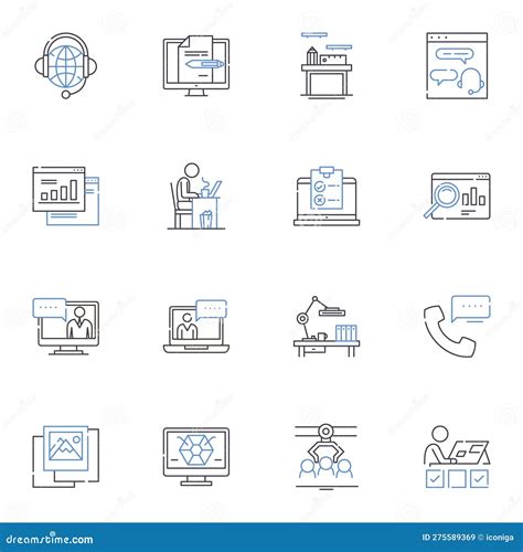 Implementing Line Icons Collection Integrating Executing Applying