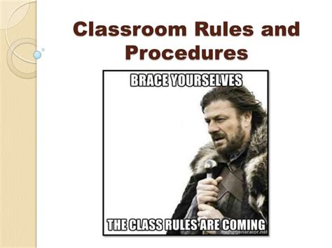 Classroom Procedures Powerpoint