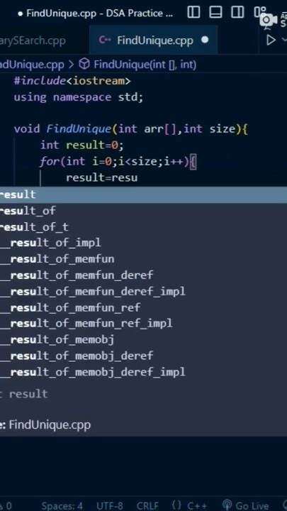 Find Unique Element In Array Solution In C Shorts Coding Dsa