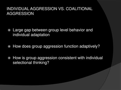 Ppt Coalitional Aggression The Evolution Of War And Its Cognitive