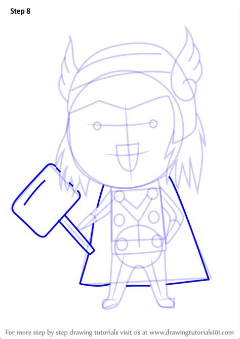 How To Draw Chibi Thor Chibi Characters Step By Step DrawingTutorials Com