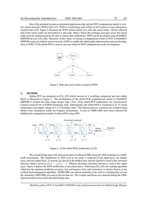 Modeling Arbiter Puf In Nodemcu Esp8266 Using Artificial Neural Network