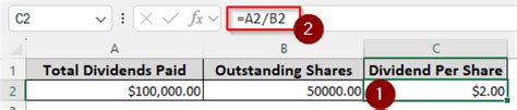How To Calculate Dividend Per Share In Excel 3 Simple Ways Excel