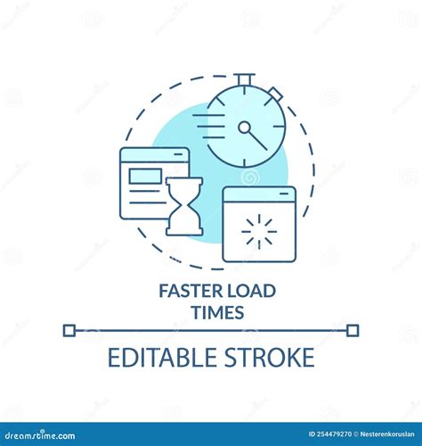 Faster Load Times Turquoise Concept Icon Stock Vector Illustration Of