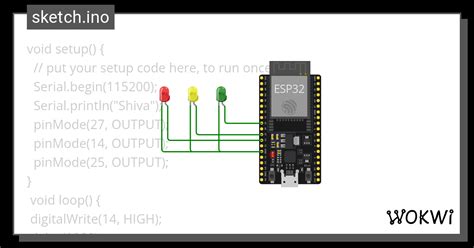 Shiva Ex 1 Wokwi Esp32 Stm32 Arduino Simulator