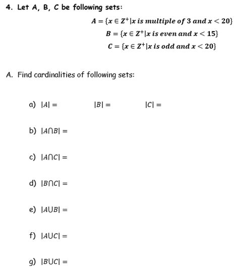 solved 3 let a {1 2 3} and b {3 9} be sets decide whether