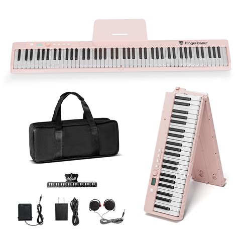 Portable Piano Keyboard Semi Weighted Folding Digital Piano 88 Key Full Size Wood Grain