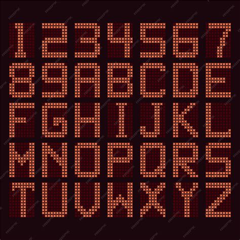 Free Vector Flat Design Digital Display Font