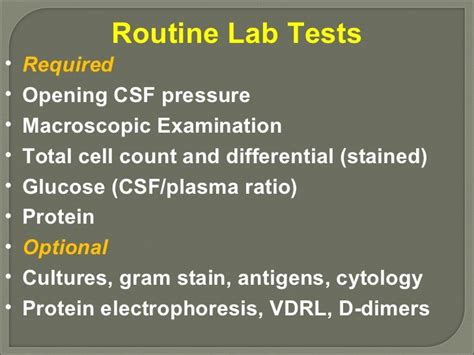 Csf Analysis Presentation