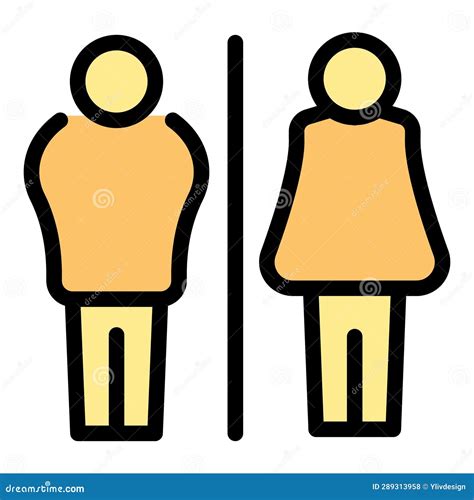 All Gender Toilet Sign At White Background Vector Illustration