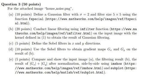 Solved Question 3 50 Points For The Attached Image
