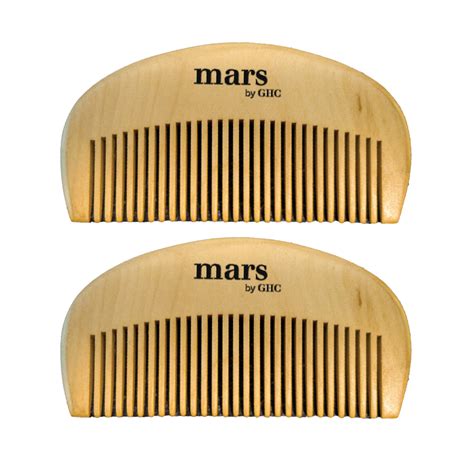 Wooden Beard Comb Neem Wood For Styling Mars Ghc