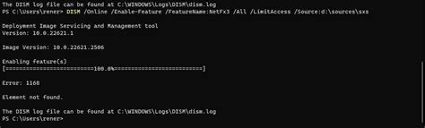 Cannot Install Net Framework 35 Error 0x80070490 W Logs And Tried Microsoft Community
