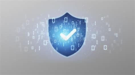Shield Web Security Concept On A Background 3d Rendering Stock