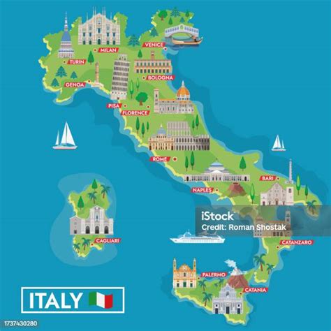 แผนที่ท่องเที่ยวอิตาลี ภาพประกอบสต็อก ดาวน์โหลดรูปภาพตอนนี้ ประเทศอิตาลี แผนที่ อุปกรณ์