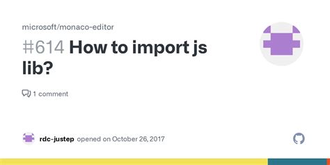 How To Import Js Lib Issue 614 Microsoft Monaco Editor GitHub