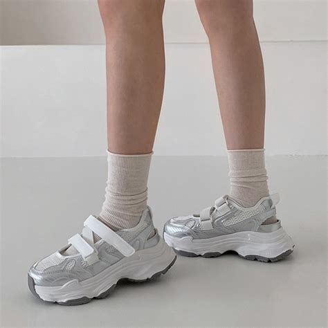 곰블리 인기 특가 벨로 썸머 메쉬 찍찍이 샌들 스니커즈 키높이 운동화 5cm 어글리발레코어데일리여름