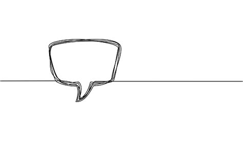 음성 거품의 연속 라인 그리기 가격 태그 스티커 포스터 배지 검은 색과 흰색 단일 라인에 인사말 거품 모양의 배너 흰색 배경에