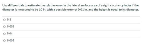 answered use differentials to estimate the… bartleby
