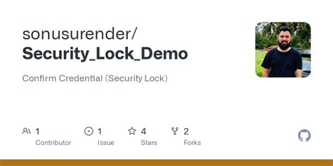 Github Sonusurender Security Lock Demo Confirm Credential Security