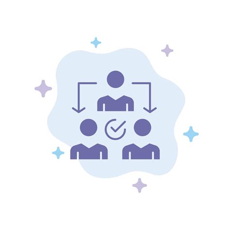 Assignment Delegate Delegating Distribution Blue Icon On Abstract Cloud
