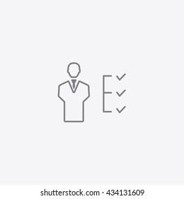 Very Thin Outline Checklist Icon Vector Stock Vector Royalty Free Shutterstock