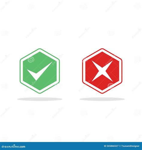 Check And Wrong Marks Tick And Cross Marks Accepted Rejected Approved Disapproved Yes No