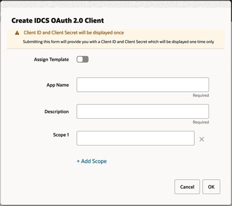 Oauth Application Configuration