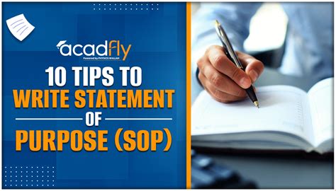 10 Tips To Write Statement Of Purpose Sop