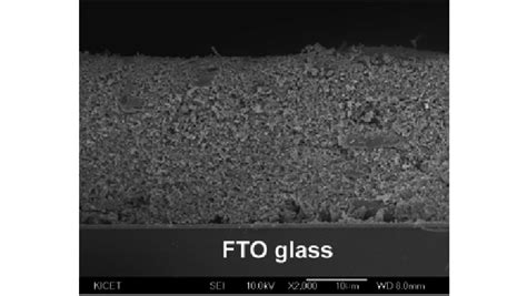 Sem Image Of The Cross Section Of Tio2 Nanorod Layer Nanoparticle Layer