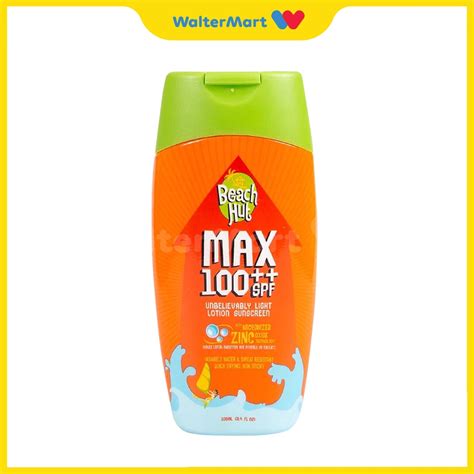 Beach Hut Max Sunscreen Lotion Spf100 100ml Shopee Philippines