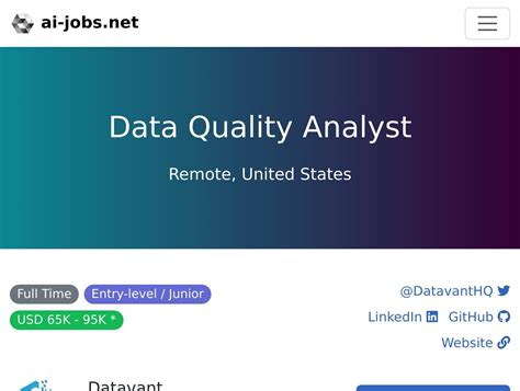 [hiring] data quality analyst remote r ai ml jobs
