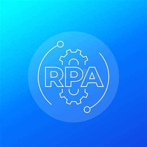 RPA Icon Robotic Process Automation Vector Stock Vector Illustration Of Analytic Technology