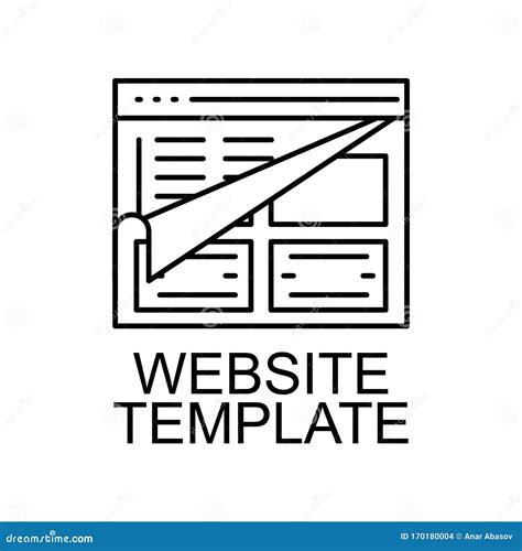 Website Template Icon Element Of Web Development Signs With Name For